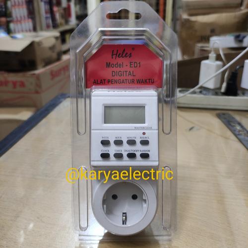 Jual Heles Timer Listrik Timer Digital Stop Kontak Timer 24jam Ed1