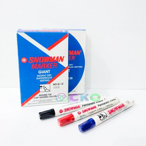 Jual Spidol permanent / spidol snowman / spidol refill / spidol warna ...