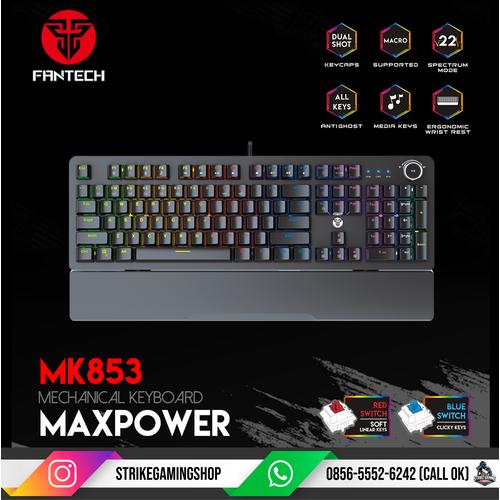 Jual FANTECH MAXPOWER MK853 RGB MECHANICAL GAMING KEYBOARD - BLUE ...
