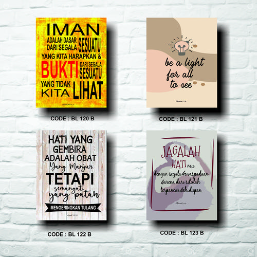 Jual Pajangan Dinding Rohani Poster Quotes Ayat Alkitab 40x30 cm Wall ...