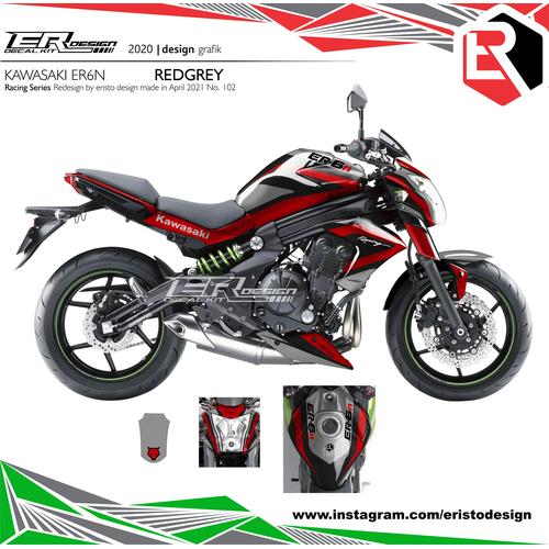 Jual decal sticker kawasaki er6n redgrey fullbody - Kota Malang - E.R ...