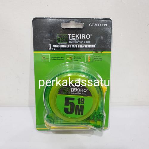 Jual METERAN TARIK TEKIRO 5M 5 M METER TRANSPARAN MEASURING TAPE GT ...