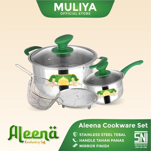 Jual Paket Parcel Alat Masak Kukusan, Saucepan & Frying Net Aleena Set ...