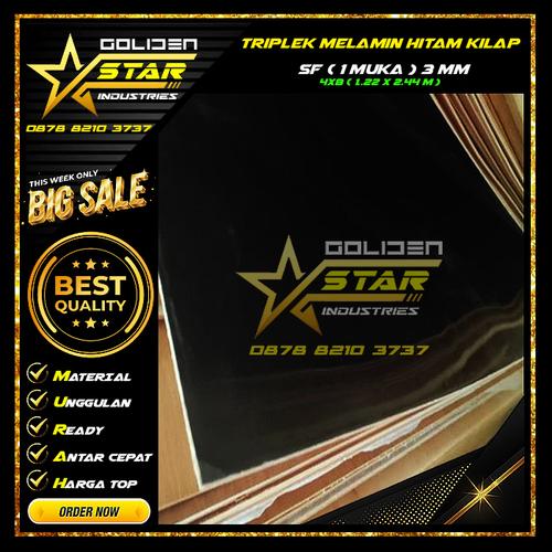 Jual Plywood / Triplek Melamin hitam kilap SF ( 1 muka ) / BERKUALITAS ...