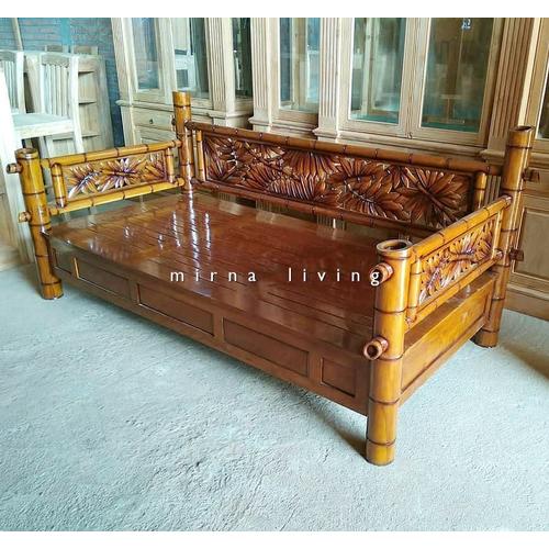 Jual Kursi Kayu Jati panjang resban day bed sofa bed model bambu Bale ...