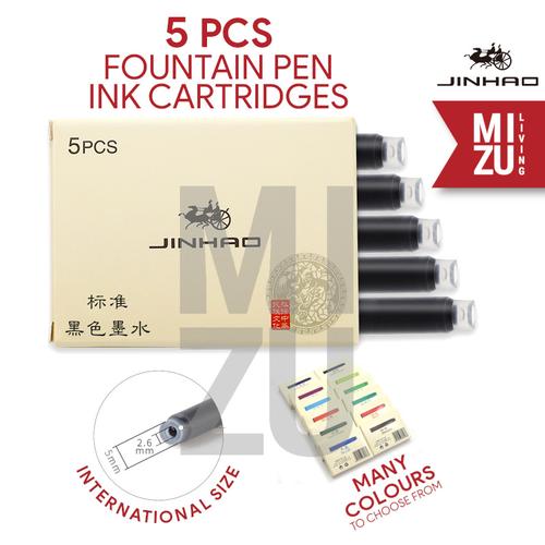 Jual JINHAO 5PCS Fountain Pen Ink Cartridges Isi Tinta Fountain Pen ...