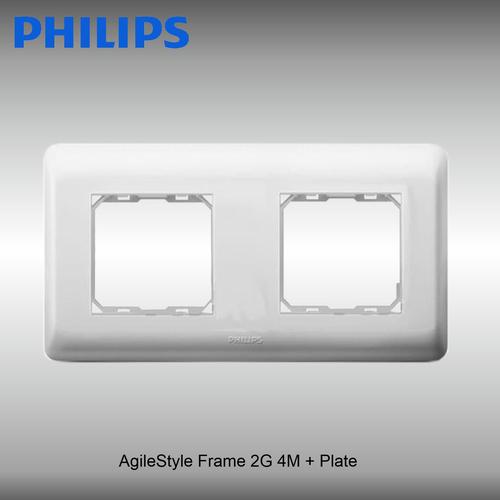 Promo Frame saklar Philips Agylestyle 2 Gang 4 Module Cover plate ...