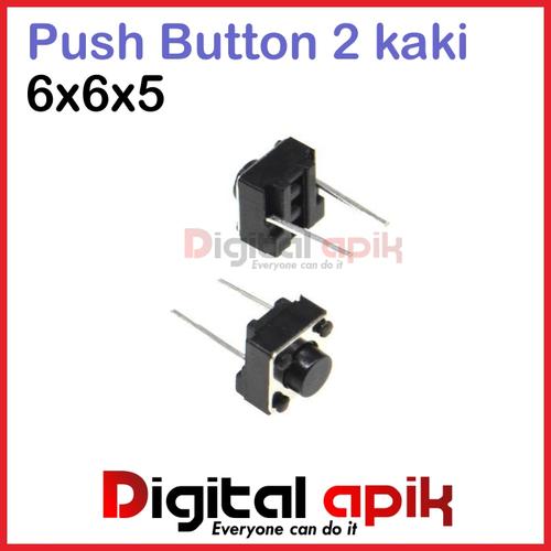 Jual Push Button Switch 6x6x5 mm Tombol Saklar 2 pin kaki Lurus Tactile ...