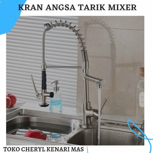 Jual KRAN SINK ANGSA TARIK MIXER KERAN PANTRY STAINLESS STEEL 244 SATIN ...