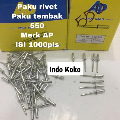 Jual Paku rivet 550 (4.0 x 12.7) paku keling 550 paku blind isi 1000pcs ...
