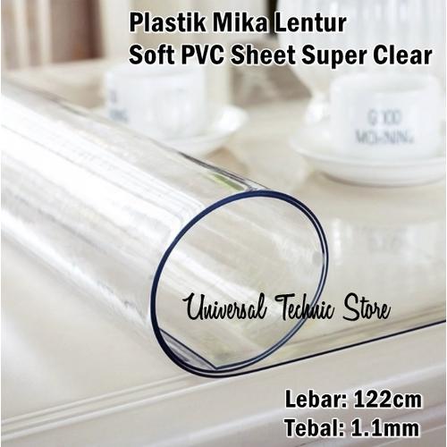Jual Plastik Mika Lentur Pembatas PVC Super Clear Lebar 122cm Tebal 1,10mm - 0.70mm - Jakarta ...