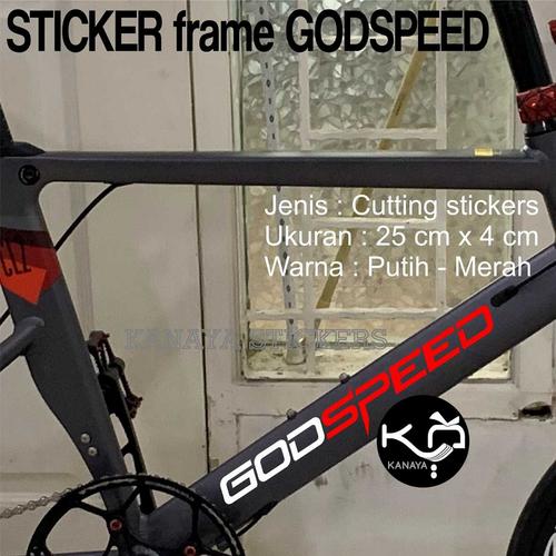 Jual stiker cutting sticker frame sepeda lipat roadbike custom GODSPEED ...