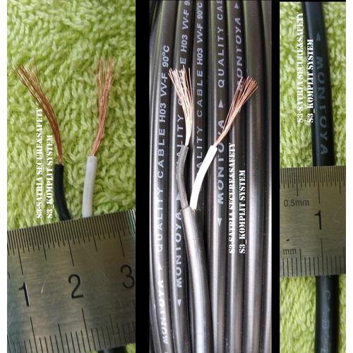 Jual Hitam Putih 2 jalur Kabel dc power supply 5v 12v 24v 36v 48v 2a 3a ...