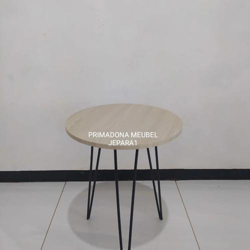 Jual meja bulat kaki besi minimalis - Putih - Kab. Jepara - PRIMADONA ...
