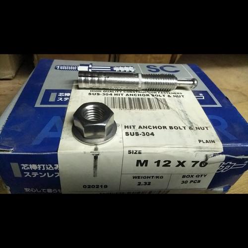 Jual high anchor ss304 M12 × 70 hit anchor hit angkur stainless 304 ...