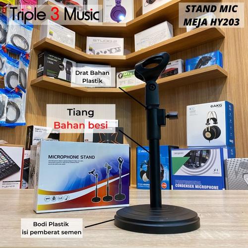 Jual Stand Mic meja podium podcast - Kota Bandung - triple3music ...