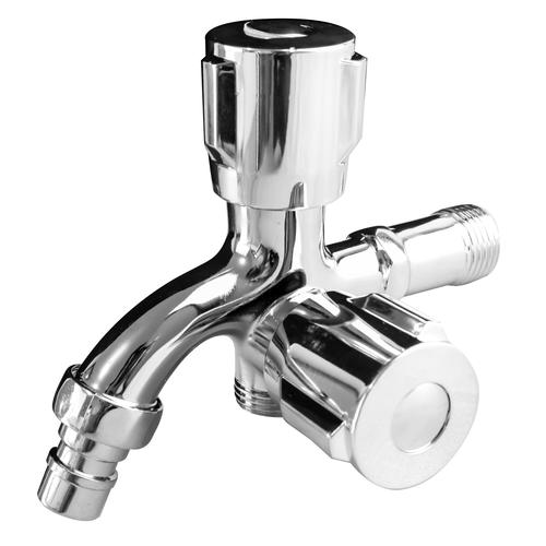 Promo Kran Air Double Keran Putar Tancap Tembok Cabang 2 ABS CHROME JS ...