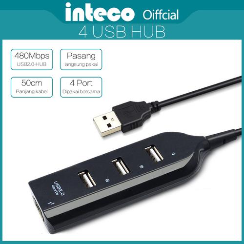 Jual USB HUB 4 Port | Terminal USB 4 in 1 50 cm 4 output - Hitam ...