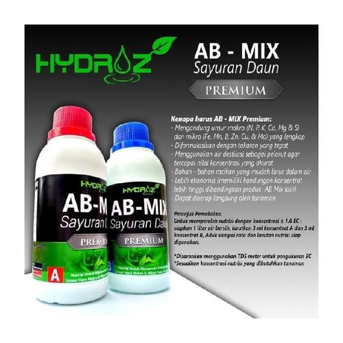 Jual Nutrisi Hidroponik cair AB Mix sayuran daun PREMIUM 250 ml Hydroz ...