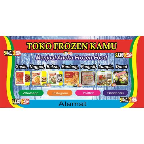 Jual SPANDUK / BANNER FROZEN FOOD Sukaku Design - 2X1 - Jakarta Selatan ...