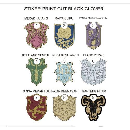 Jual Stiker Vinyl Logo Guild Black Clover Anime Manga HP Laptop Motor ...