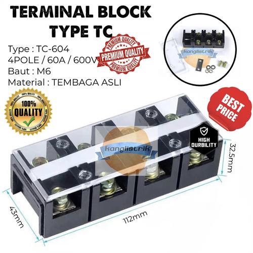 Jual TERMINAL BLOCK 60A 4POLE / TERMINAL BLOCK 4P 60A - Jakarta Barat - Kanglistrik28 | Tokopedia