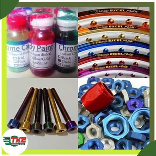 Jual Cat Cet Pewarna Logam Mengkilap 10 ML Besi Aluminium Crom - Kab ...