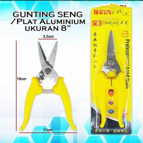 Jual Gunting seng baja Ringan aluminum 8 inci scissor light steel wire ...
