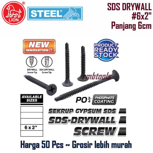 Jual Sekrup Drywall SDS 6 x 2 / Sekrup Gypsum SDS #6 x 2 / Panjang 5cm ...