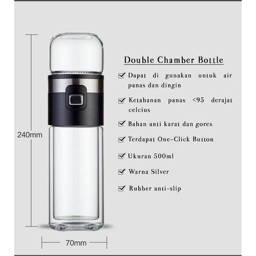 Jual Double Chamber Bottle with One-Click Button 500ml - Jakarta Barat ...