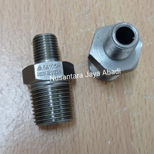 Jual Double Nepel Reducer Besi A105 3000 psi NPT 1/2 x 1/4 " inchi ...