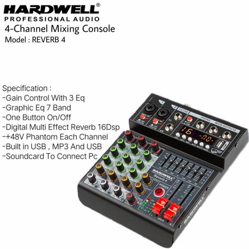 Jual Mixer Hardwell Reverb-4 Reverb 4 Channel Recording USB Soundcard ...