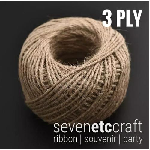 Jual [100 gram] Tali Rami / Jerami / Goni 3 mm 3 ply - +/- 3 mm 3 ply ...