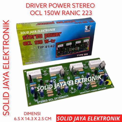 Jual KIT DRIVER POWER OCL STEREO AMPLIFIER AMPLI 2x150W 300W RANIC 223 ...