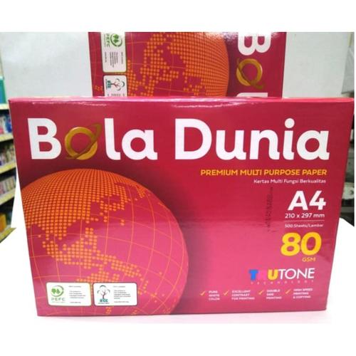 Jual Kertas A4 80 Gram Bola Dunia - Jakarta Barat - GANDARIA STATIOERY ...