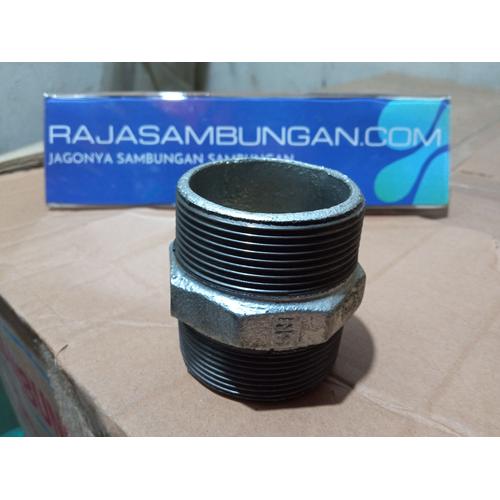 Jual Double Nipple Besi 2 inch Dobel Neple Fitting Drat Luar Niple ...