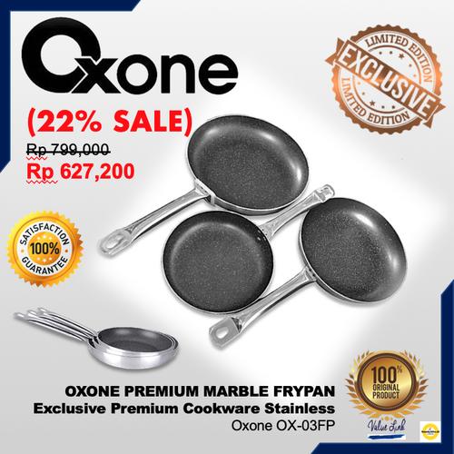 Jual Oxone Premium Marble Frypan Set 3PCS OX-03FP panci penggorengan OX ...