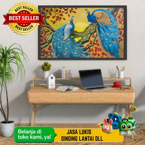 Jual LUKISAN burung MERAK135X85 cm original handmade - Kab. Bandung ...