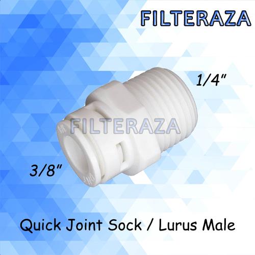 Jual Quick Joint Connector RO Sock / Lurus Male 3/8" x 1/4" - Jakarta ...