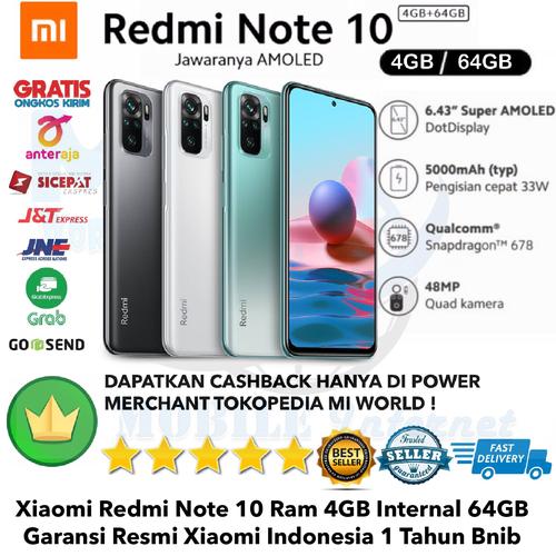 Jual Xiaomi Redmi Note 10 4GB/64GB Redminote 10 4/64gb note10 4/64 ...