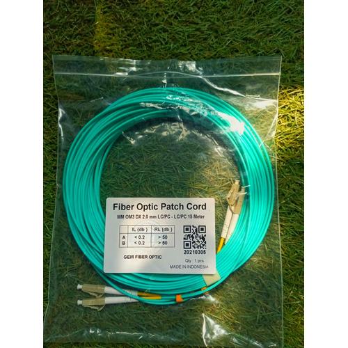 Jual LC - LC 15 Meter Multimode OM3 Duplex Patchcord Fiber Optic Cable - Jakarta Selatan - GEM ...