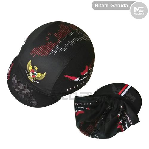 Promo Cycling cap Topi sepeda Dryfit Hitam Garuda Indonesia All Size ...