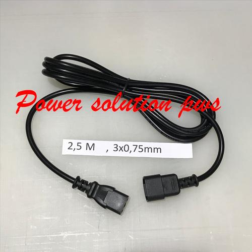 Jual Kabel Power Cpu-Monitor IEC320 Cord C13 C14 tebal 0.75mm 250V 2,5M ...