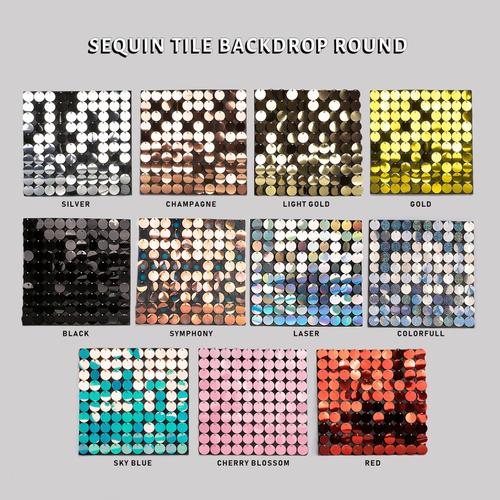 Jual SEQUIN TILE BACKDROP WALL PANEL ROUND - Silver - Kota Bandung ...