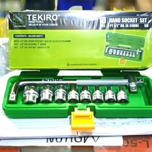 Jual KUNCI SHOCK SET TEKIRO 10 PCS 8 -24 MM / HAND SOCKET 1/2" - Jakarta Barat - zhafi teknik07 ...