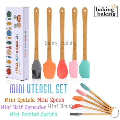 Jual Mini Utensil Set / Silicone Spatula Set / Mini Sutil Silikon Set ...