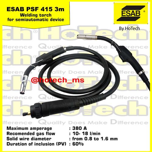 Jual ESAB Mig Torch PSF 415 3M | Esab Welding Torch PSF 415 3.0M | Esab ...