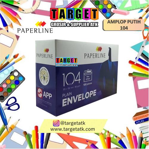 Jual AMPLOP PAPERLINE/AMPLOP PUTIH POLOS 104 PPL - MERPATI 104 - Kota ...
