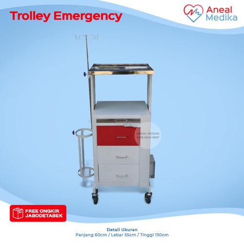 Jual Trolley Emergency - Rak Troli Darurat Rumah Sakit - Troly ...