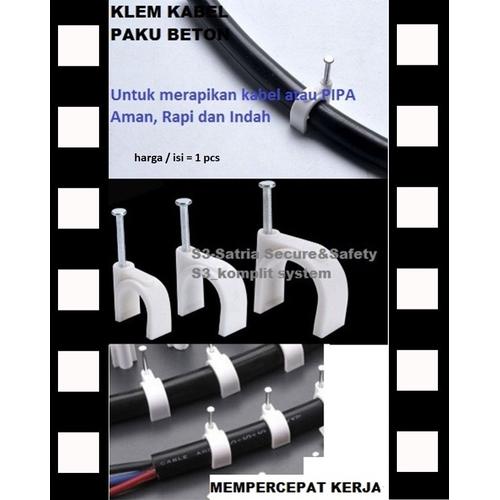 Jual Paku klem kabel no 7 clips clamp cable paku beton no7 no.7 ...